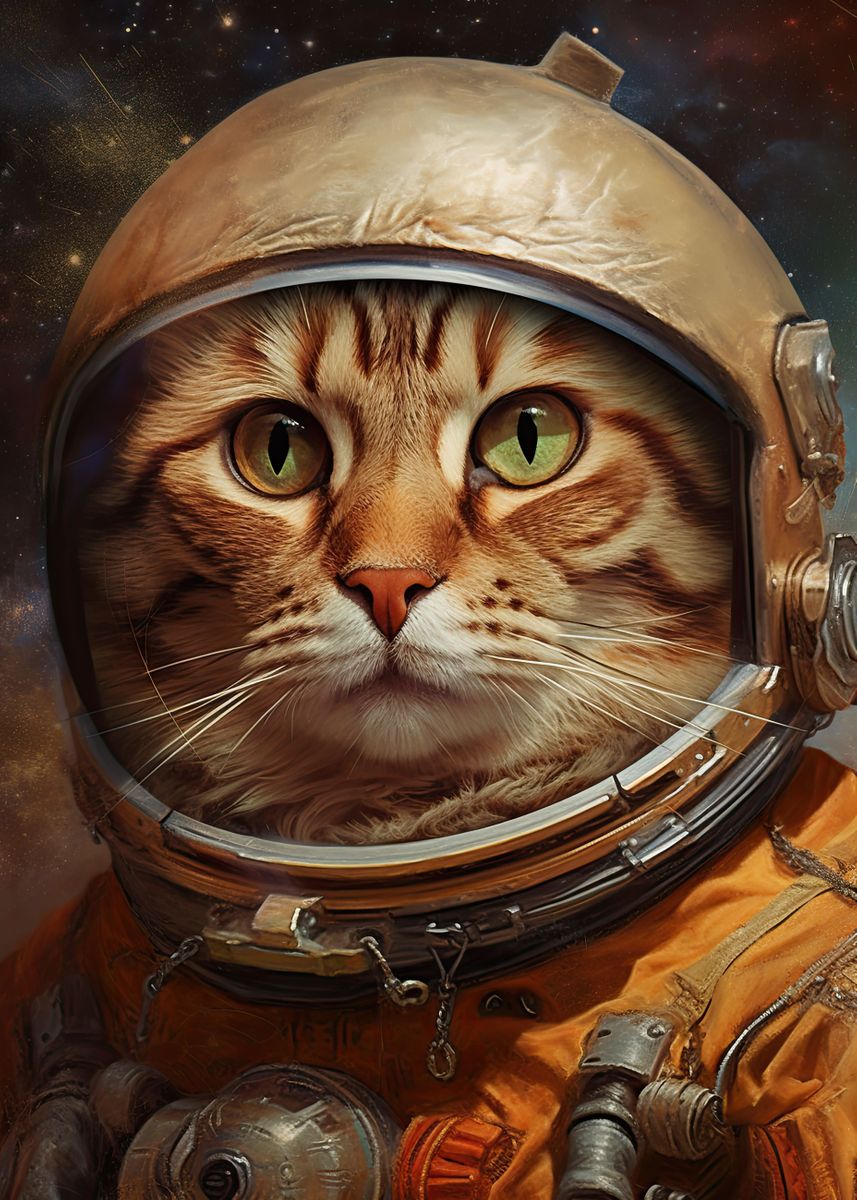 'Cosmic Kitty' Poster by Morphic Prints | Displate