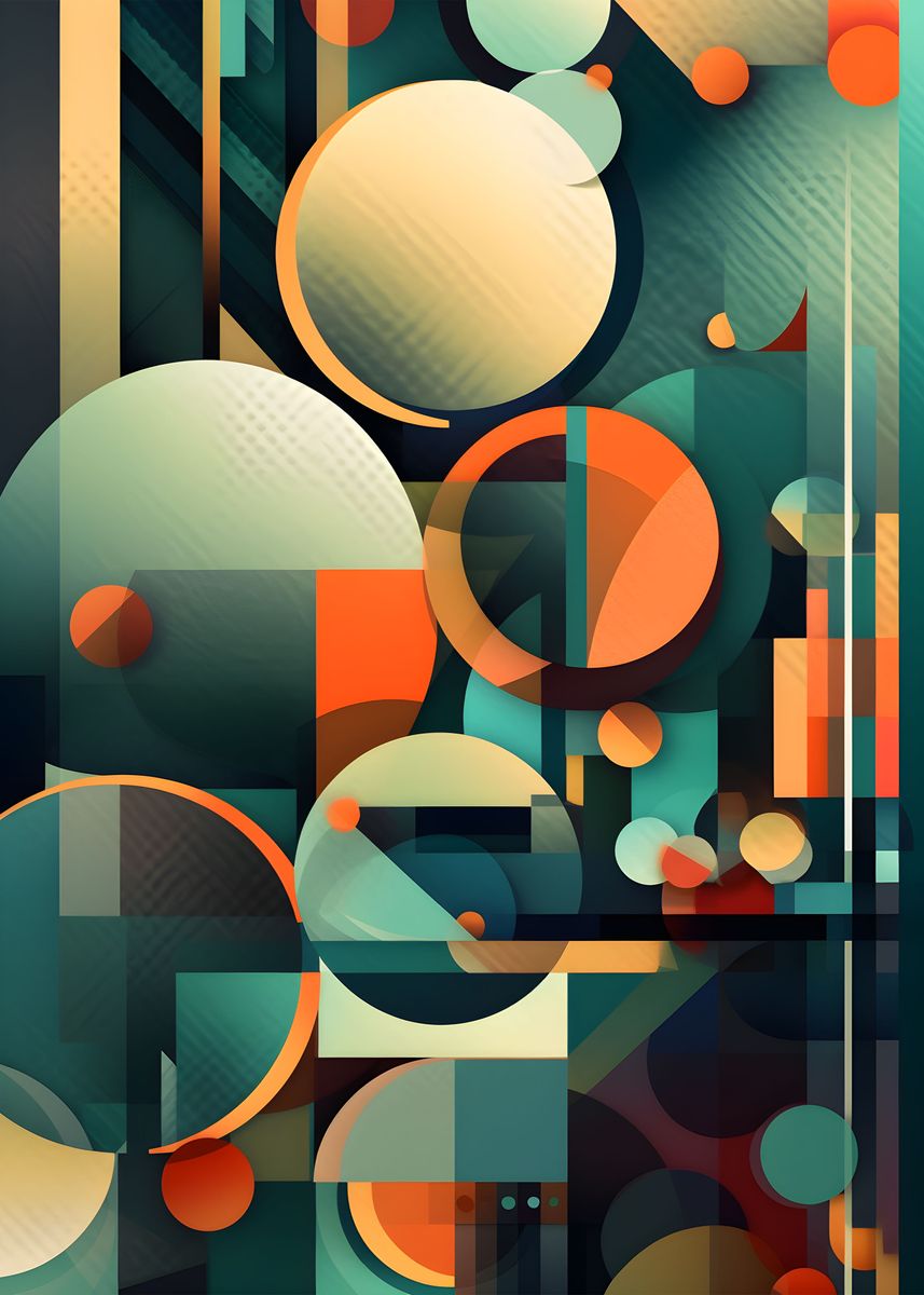 'Bold Color Swirls' Poster by Future Art | Displate