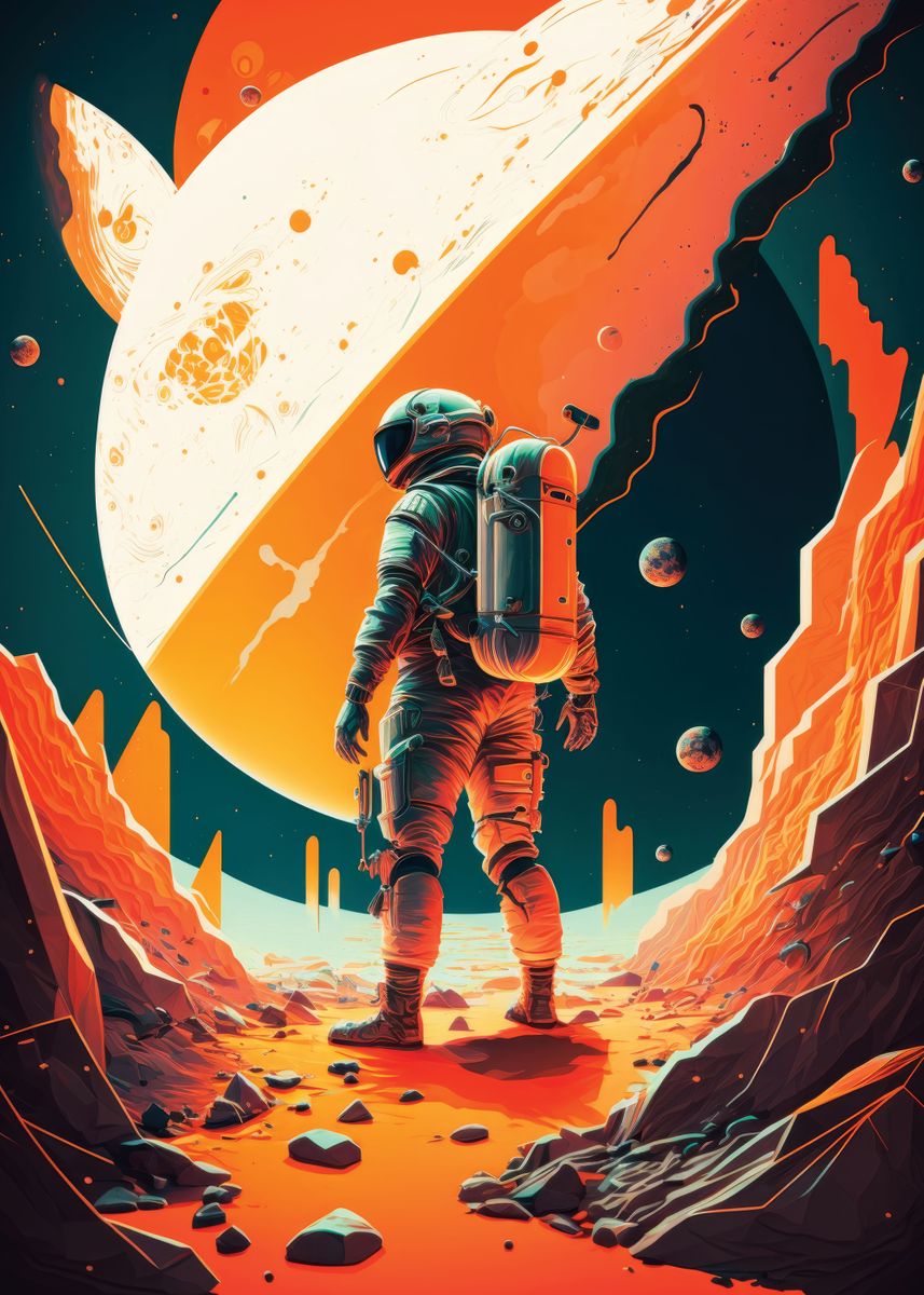 'Experience Alien Worlds' Poster, picture, metal print, paint by ...