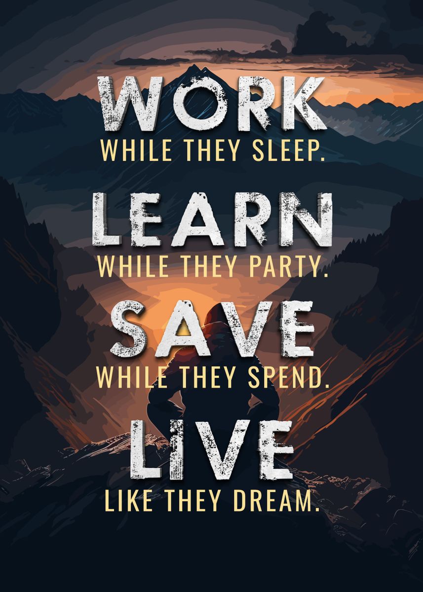 'Motivational Quotes' Poster, picture, metal print, paint by Maltos ...