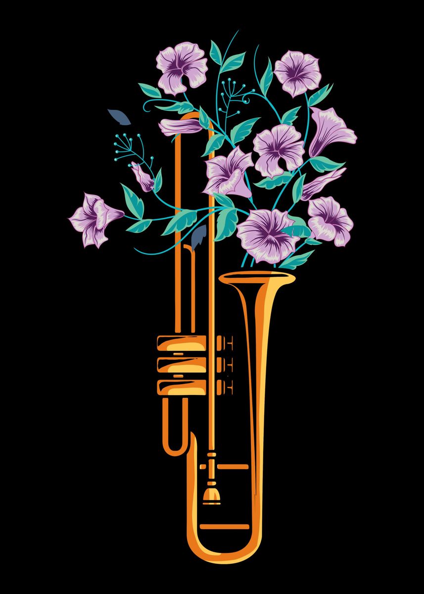 'Marching Band Trombone' Poster, picture, metal print, paint by ...