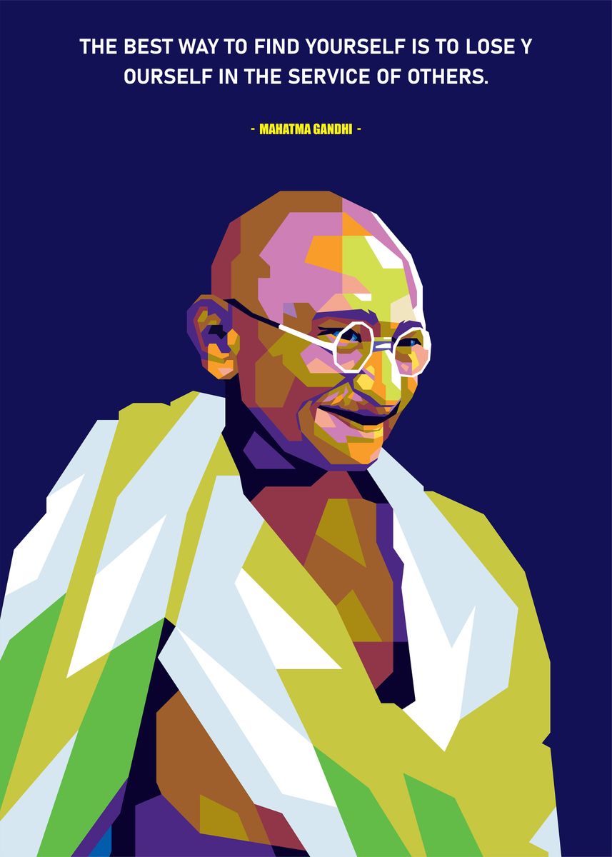 'Mahatma Gandhi' Poster, picture, metal print, paint by Erick Sato ...