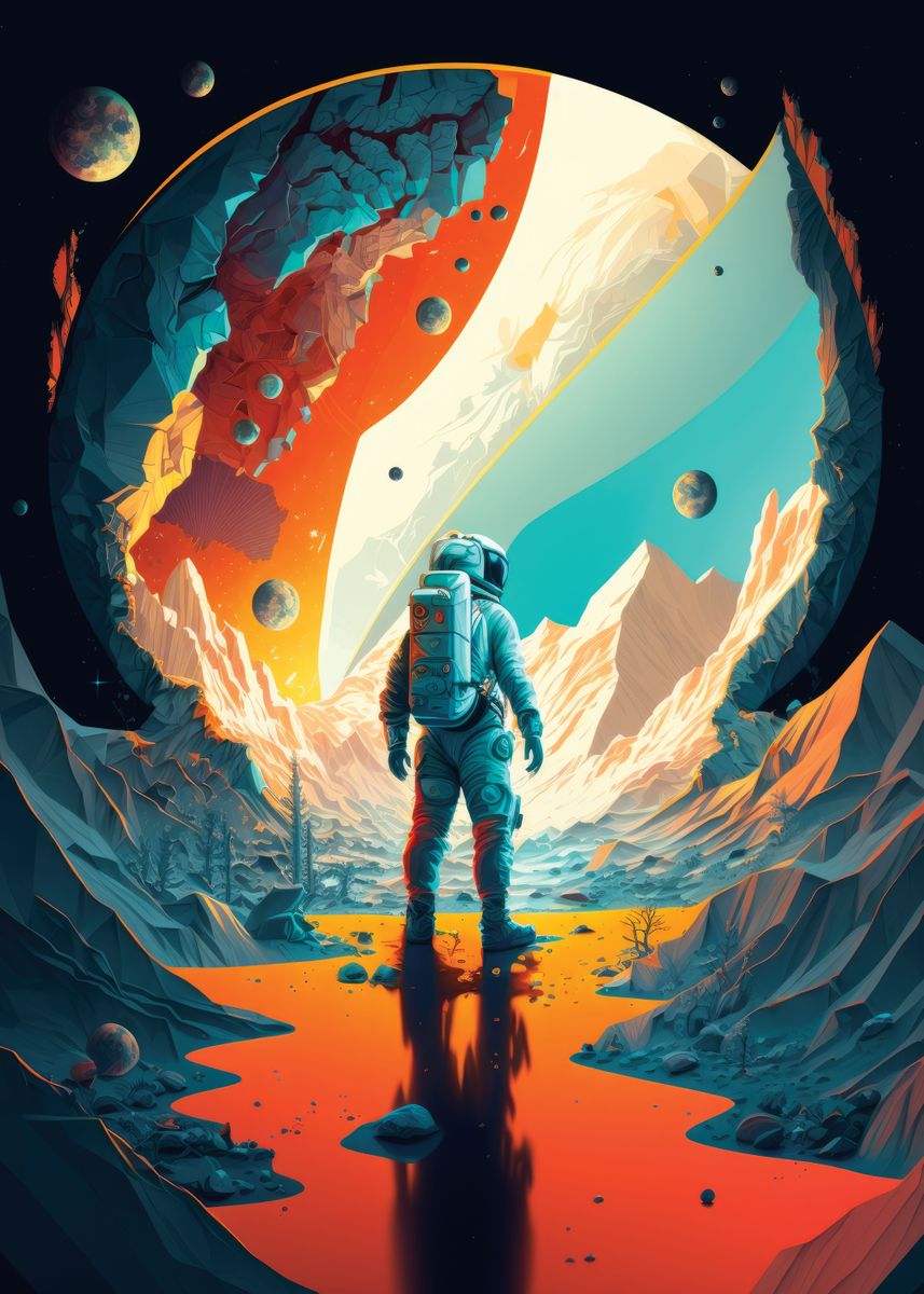 'Experience Alien Worlds' Poster by Fireabend Designs | Displate