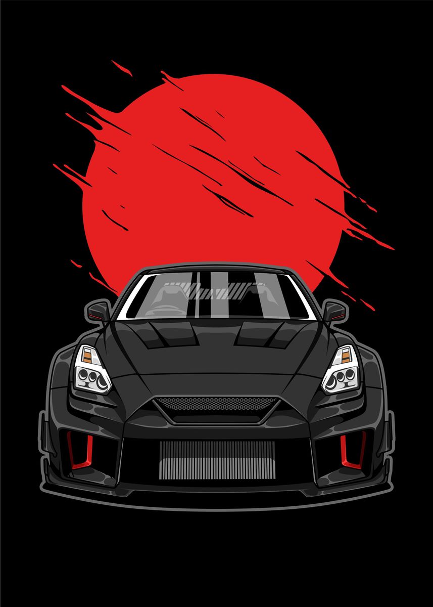 'Nissan GTR R35' Poster, picture, metal print, paint by Heru Kurniawan ...