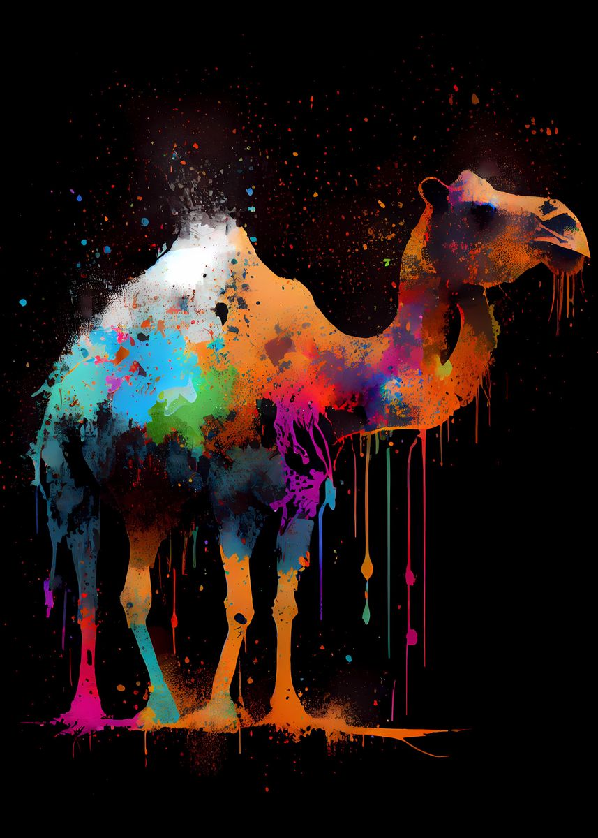 'Camel Colorful Egypt' Poster by FavoritePlates | Displate