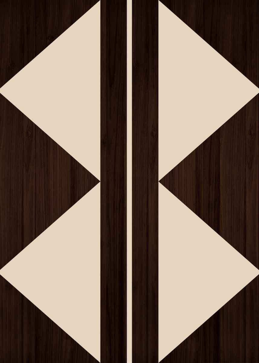 'WOOD GEOMETRIC ABSTRACT' Poster, picture, metal print, paint by ...