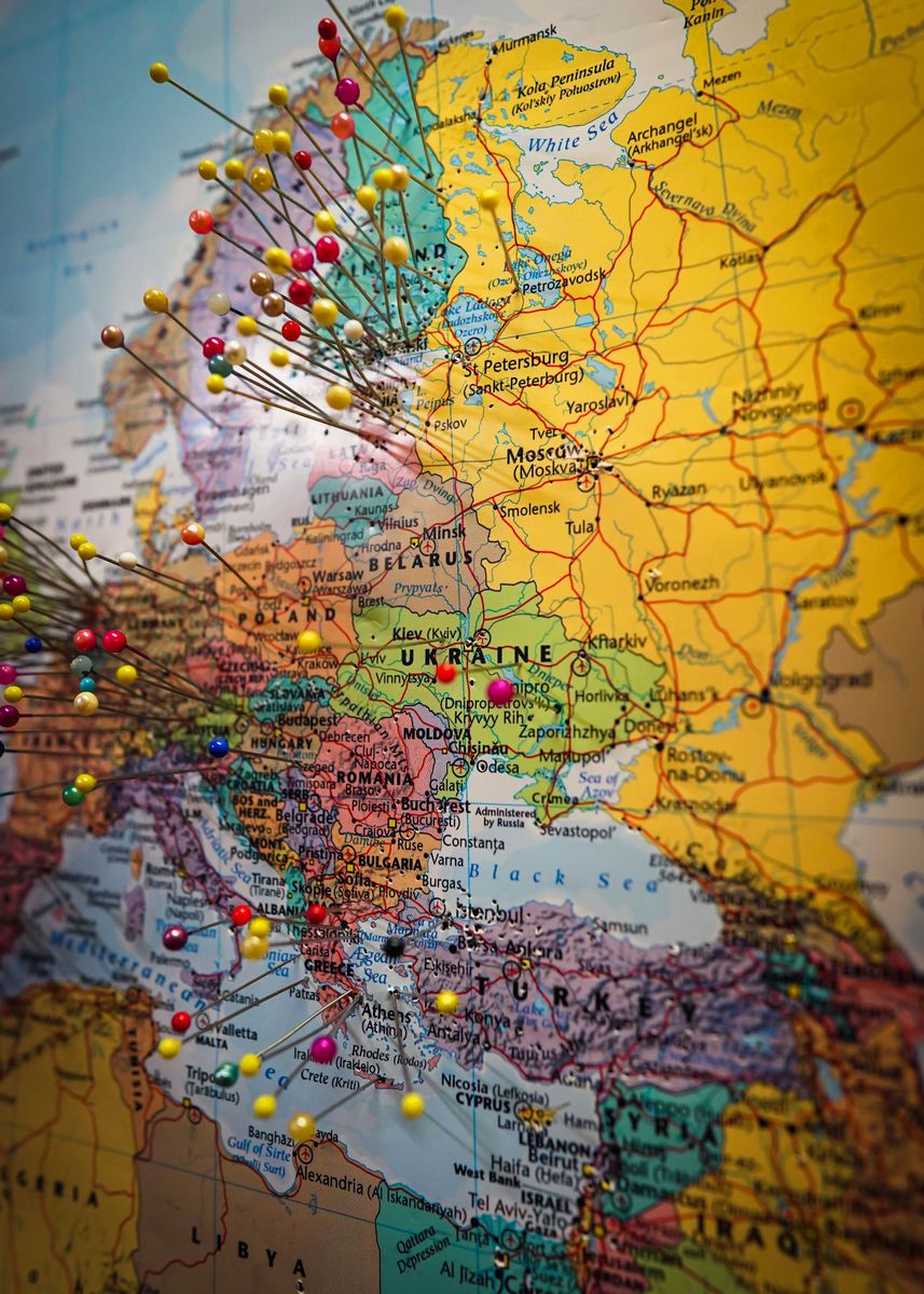 'Maps Poster ' Poster, picture, metal print, paint by Famous City ...