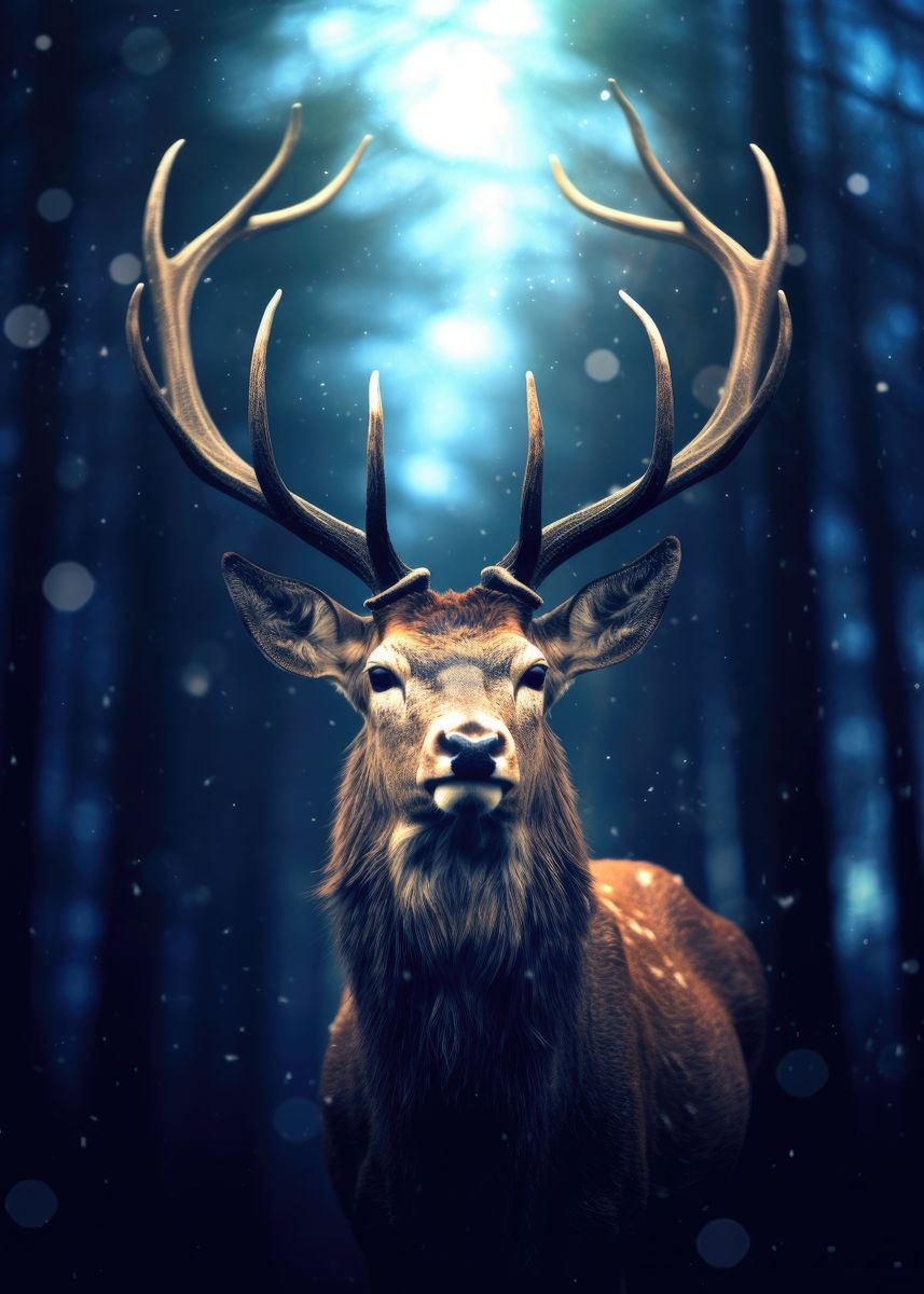 'Majestic Wild Stag' Poster by mcmtdesigns | Displate