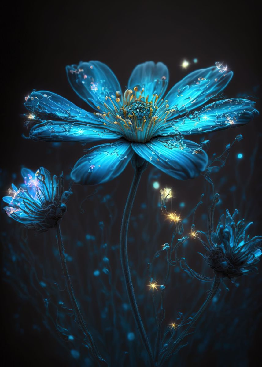 'Ethereal Flower' Poster, picture, metal print, paint by Chloe Connelly ...