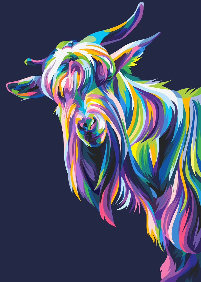 'Goat Illustration' Poster, picture, metal print, paint by ISA TERESA ...