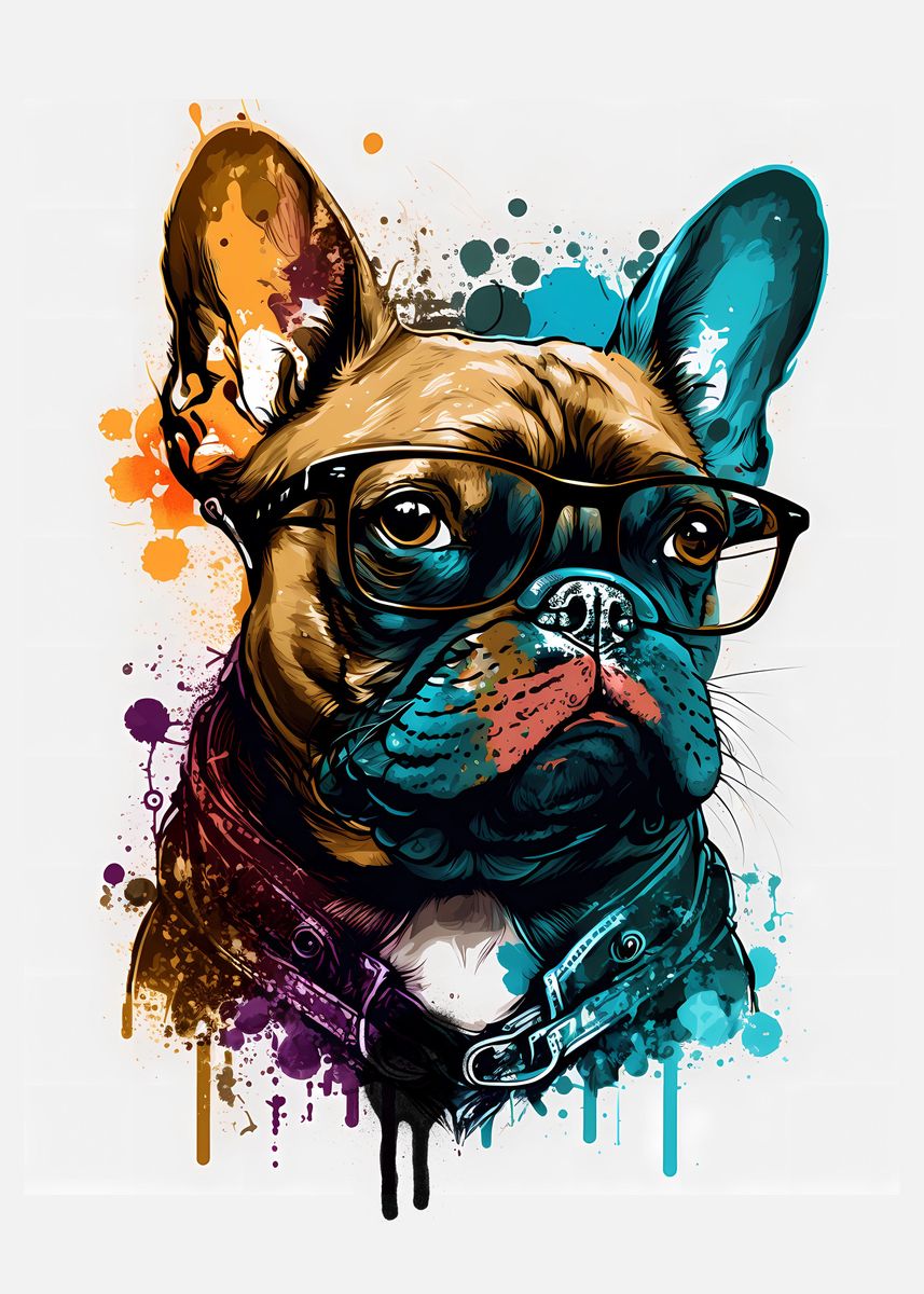 'French Bulldog Painting' Poster, picture, metal print, paint by Uber ...