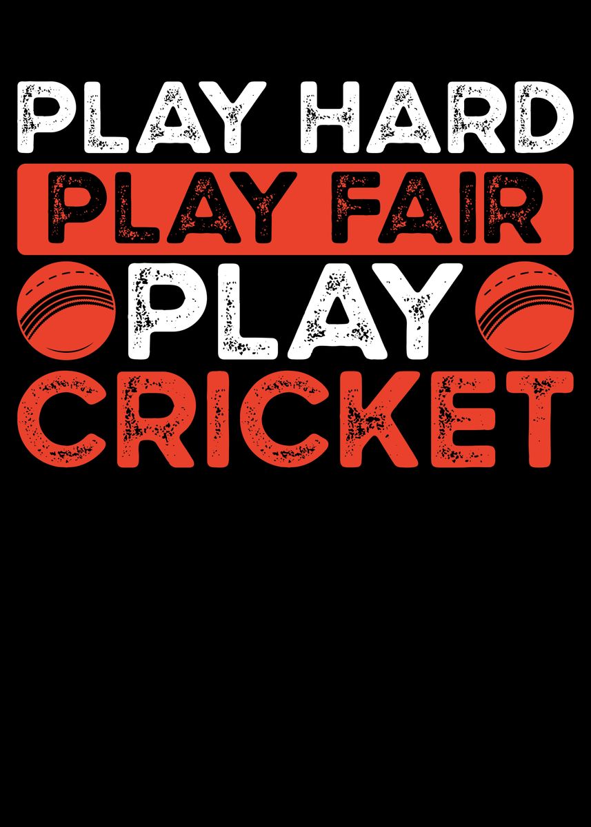 'Play hard play fair play c' Poster, picture, metal print, paint by ...