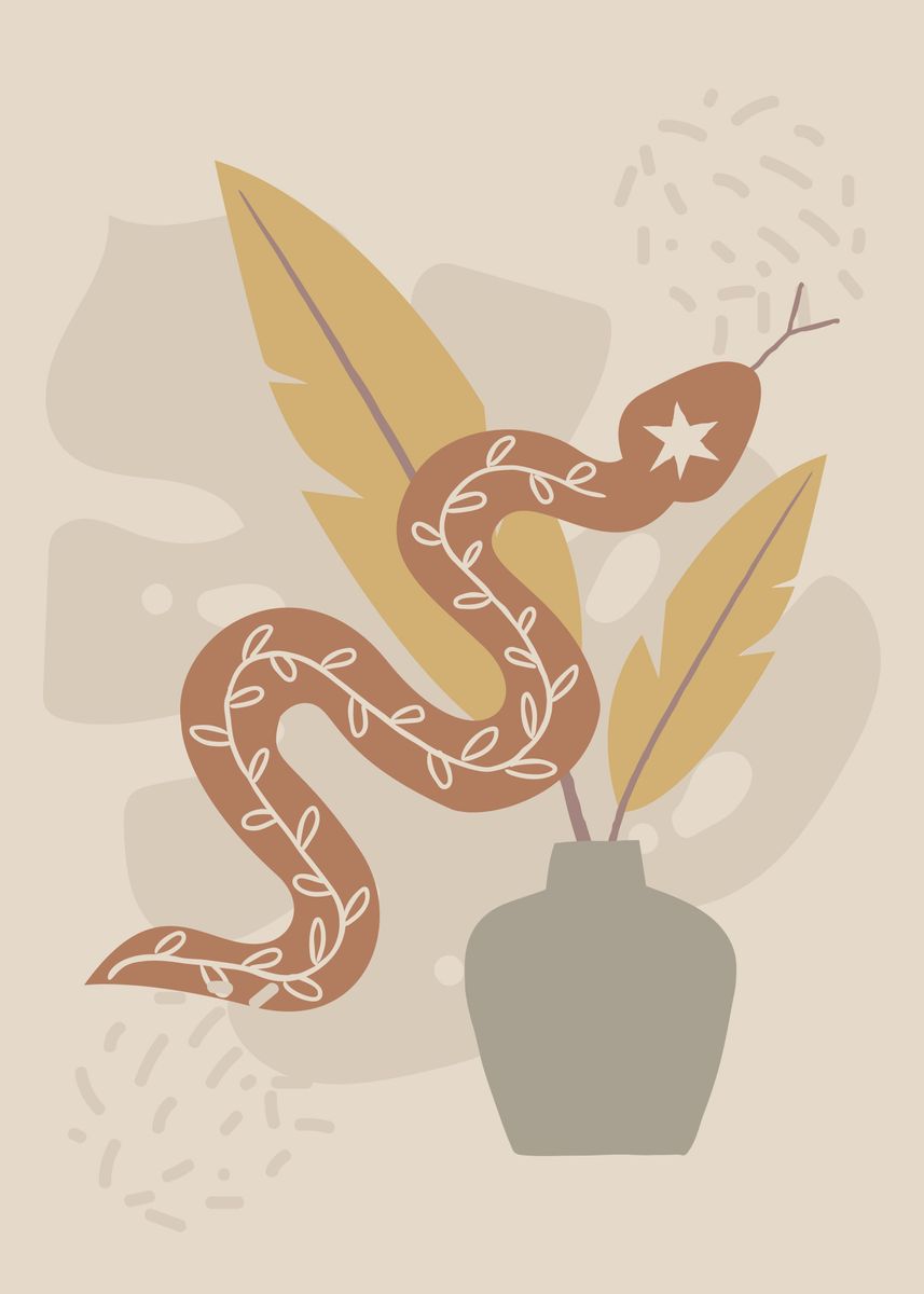 'Snake Flow' Poster, picture, metal print, paint by Lord Omega | Displate