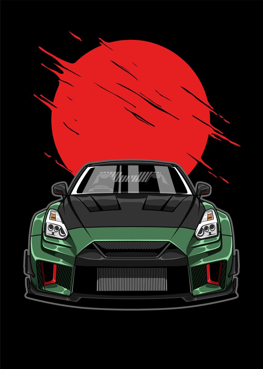 'Nissan GTR R35' Poster, picture, metal print, paint by Heru Kurniawan ...