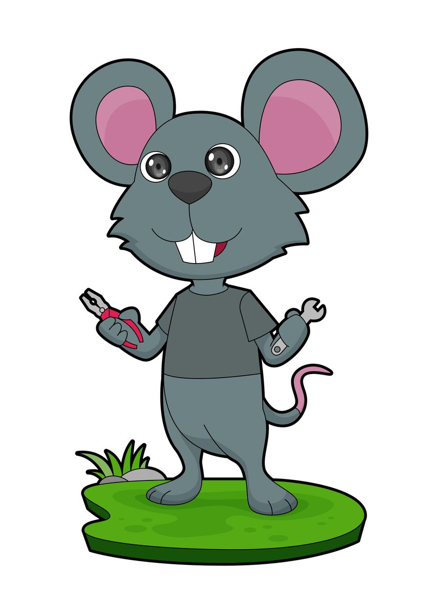 'Mouse Craftsman Plier' Poster, picture, metal print, paint by Markus ...