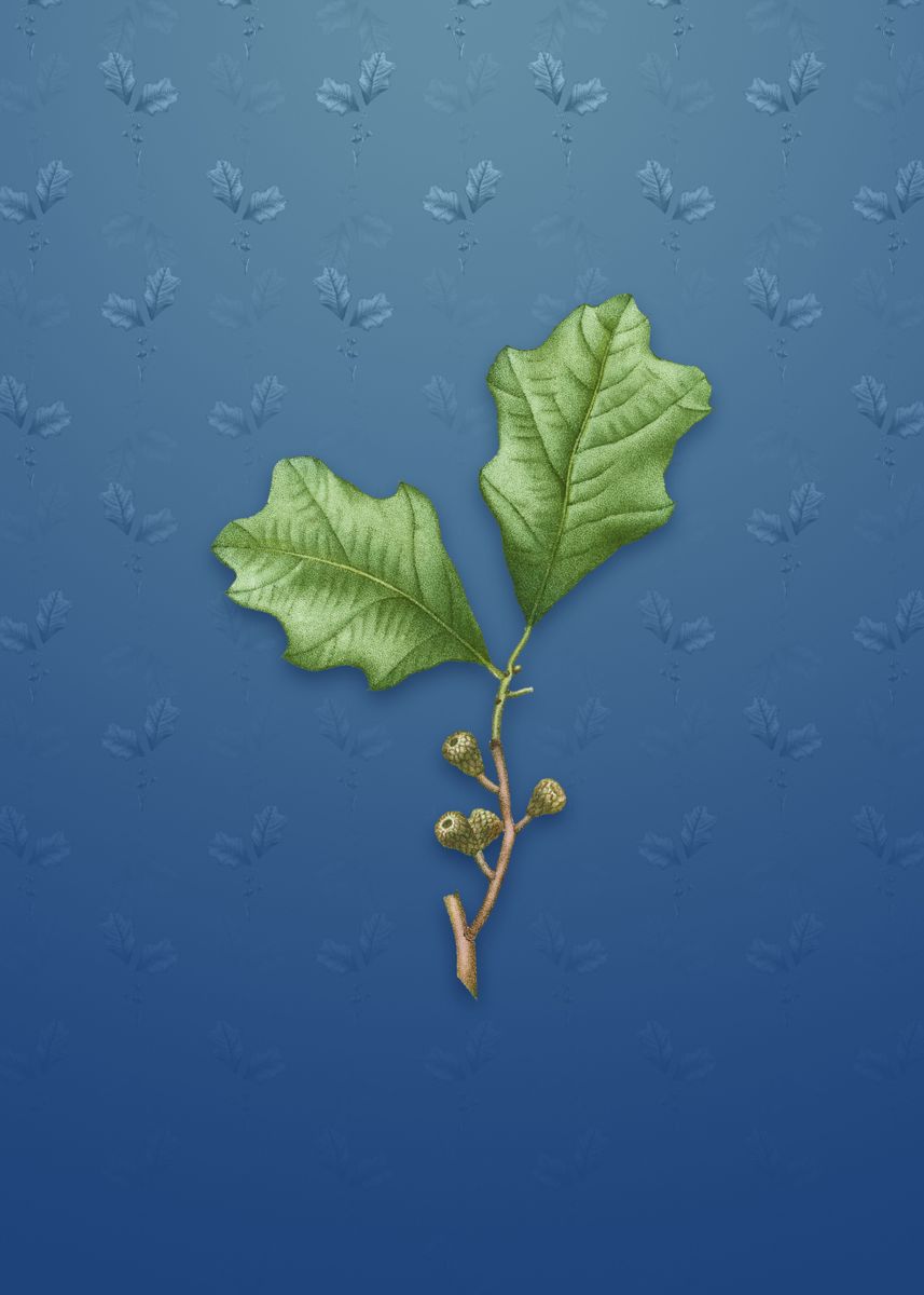'Vintage Bear Oak Leaves' Poster by Holy Rock Design | Displate