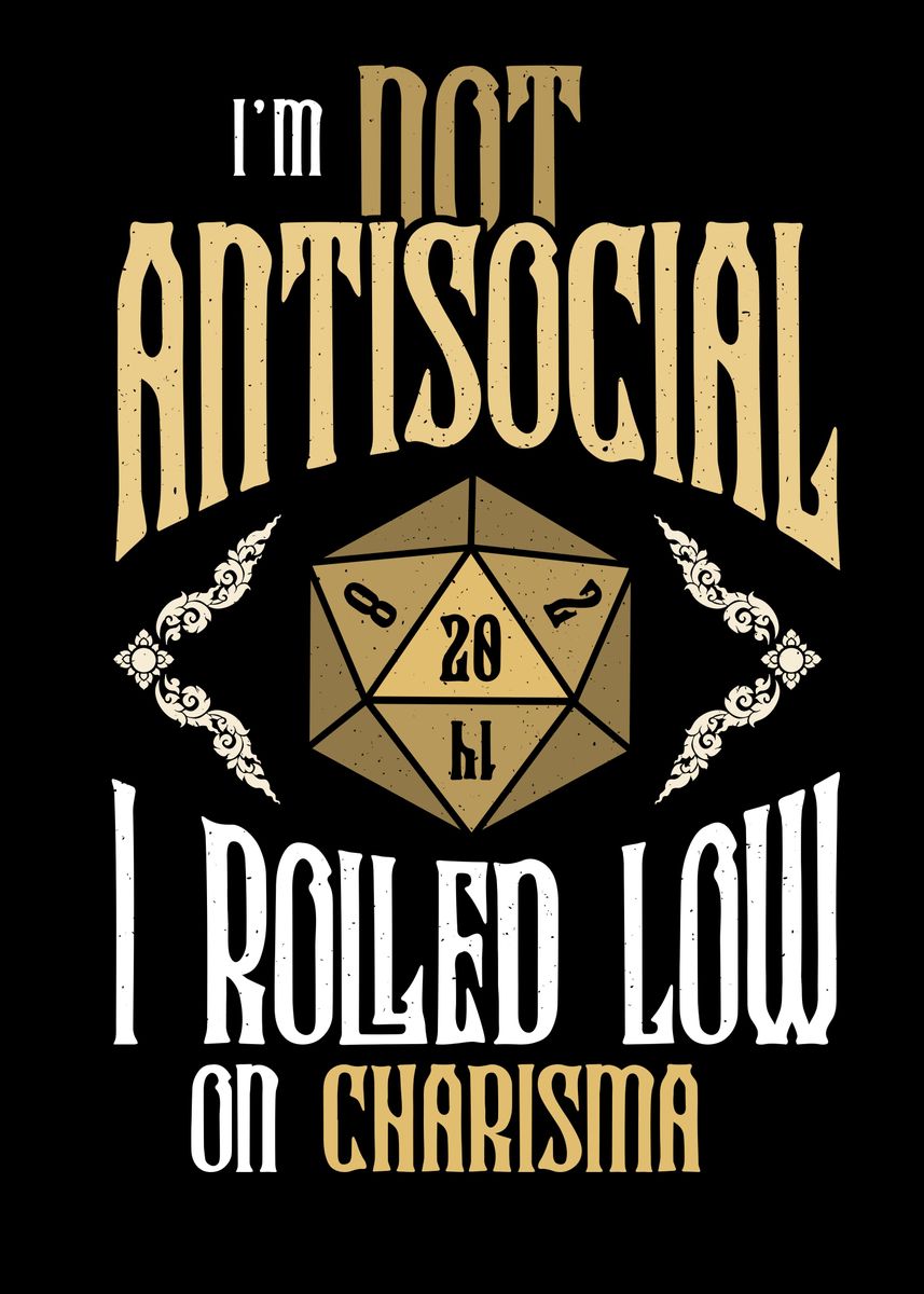 'Not antisocial Charisma' Poster, picture, metal print, paint by Chris ...