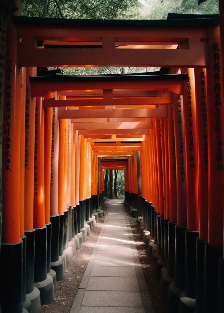 'Fushimi Inari Shrine' Poster by Rob Zip | Displate