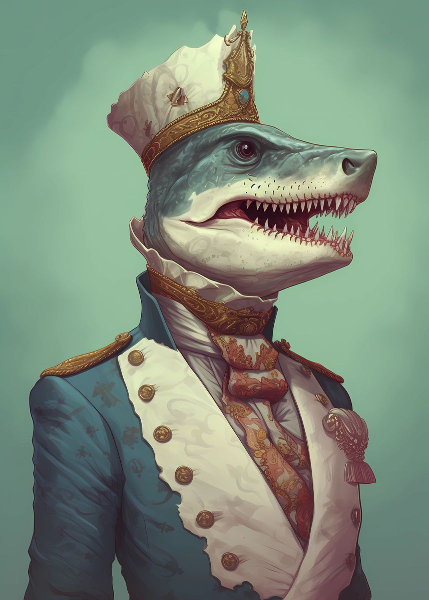 'Shark Illusion' Poster by Gusikowski Decor | Displate