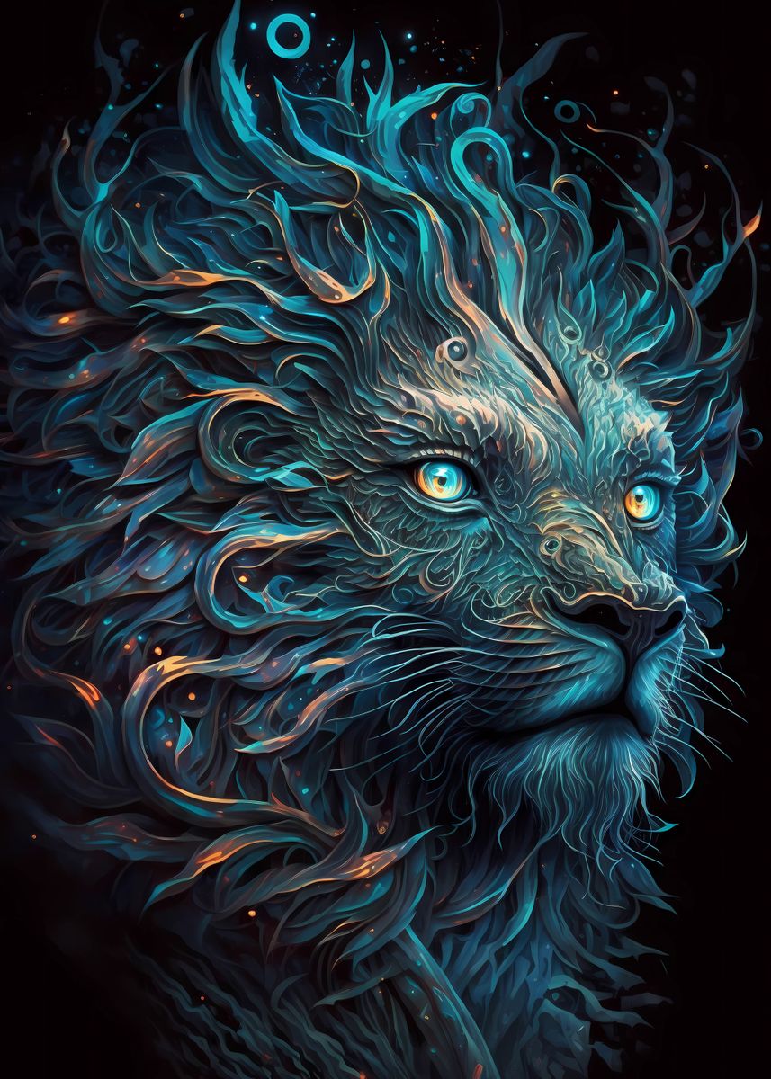 'Lion Cherished' Poster by Gusikowski Decor | Displate