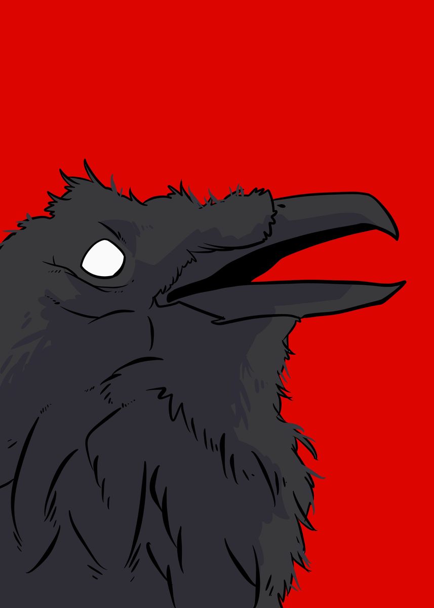 'red crow' Poster, picture, metal print, paint by hafis ardiansyah ...