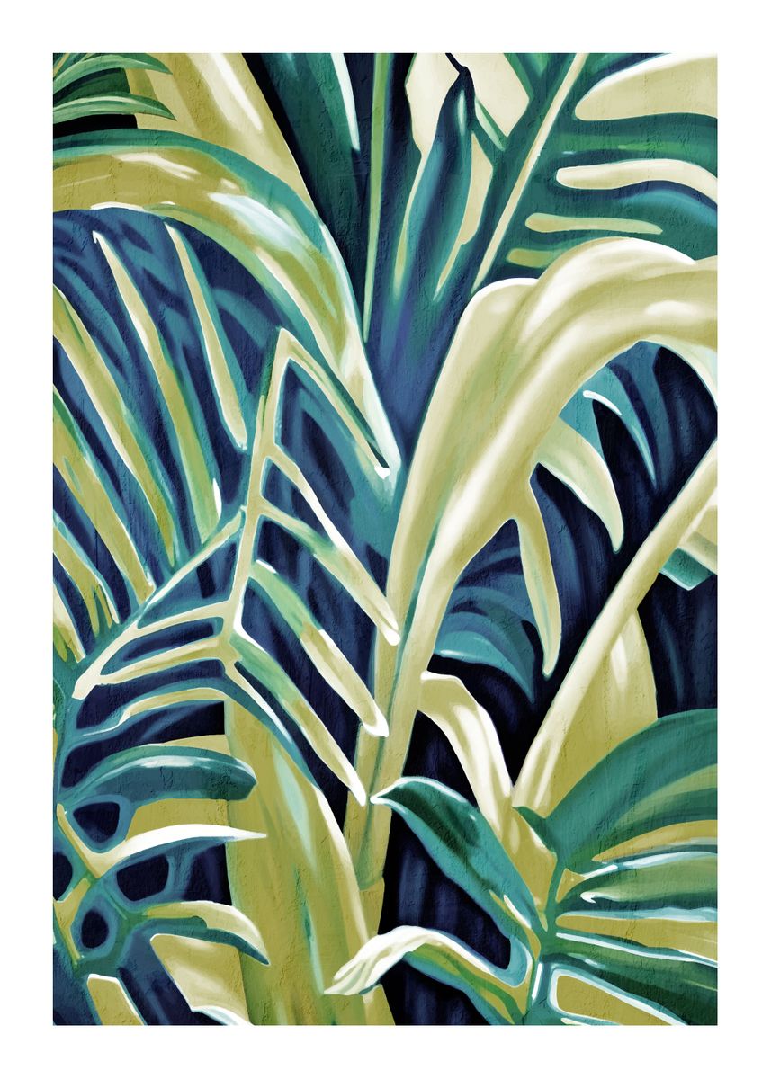 'Tropical Nature Painting' Poster, picture, metal print, paint by ...