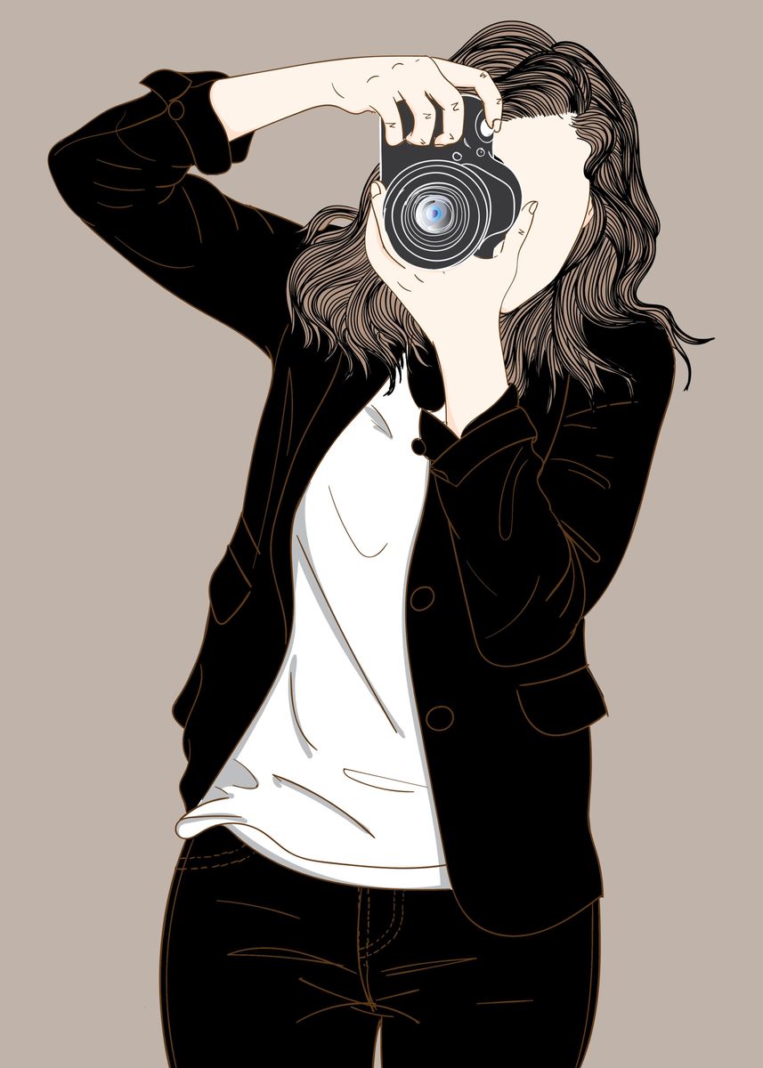 'Beautiful Photographer' Poster by Aswad Art | Displate