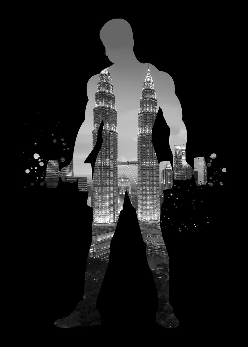 'Petronas Twin Towers' Poster, picture, metal print, paint by Pierre ...