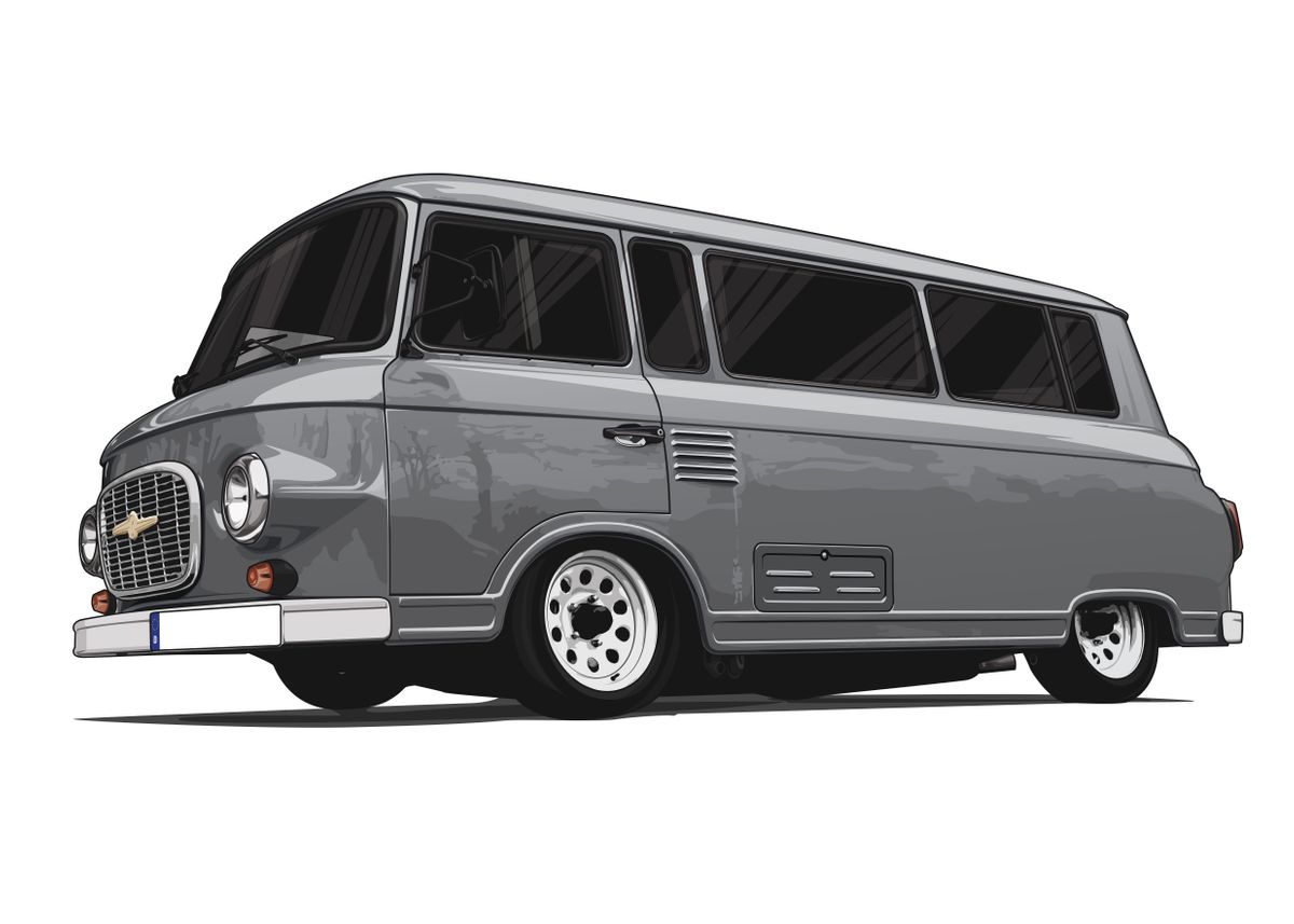 'Barkas B1000 IFA DDR Low' Poster by POWERDRAWINGS | Displate