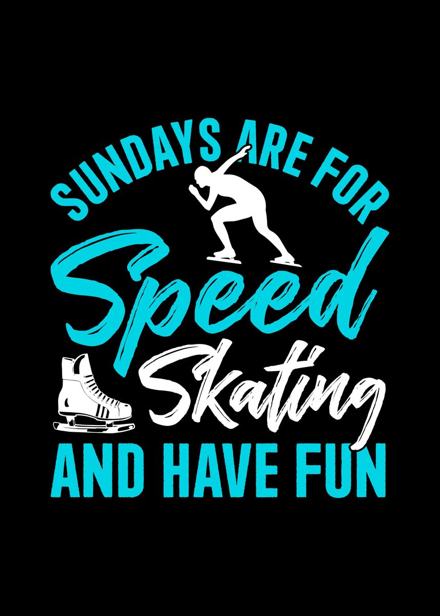 'Ice Speed Skating' Poster, picture, metal print, paint by Sebastian ...