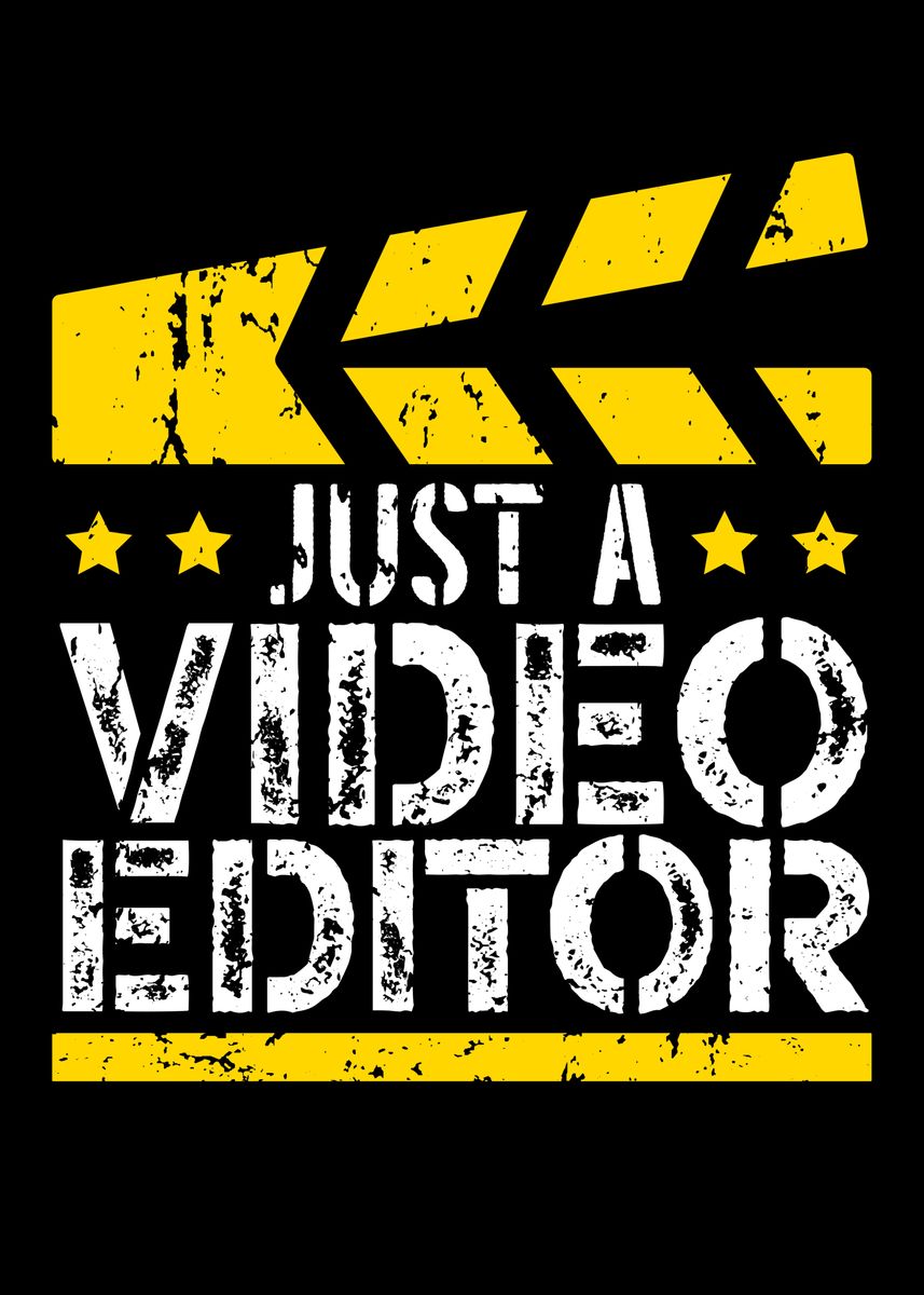 'Video Editor Video Editing' Poster, picture, metal print, paint by NAO ...
