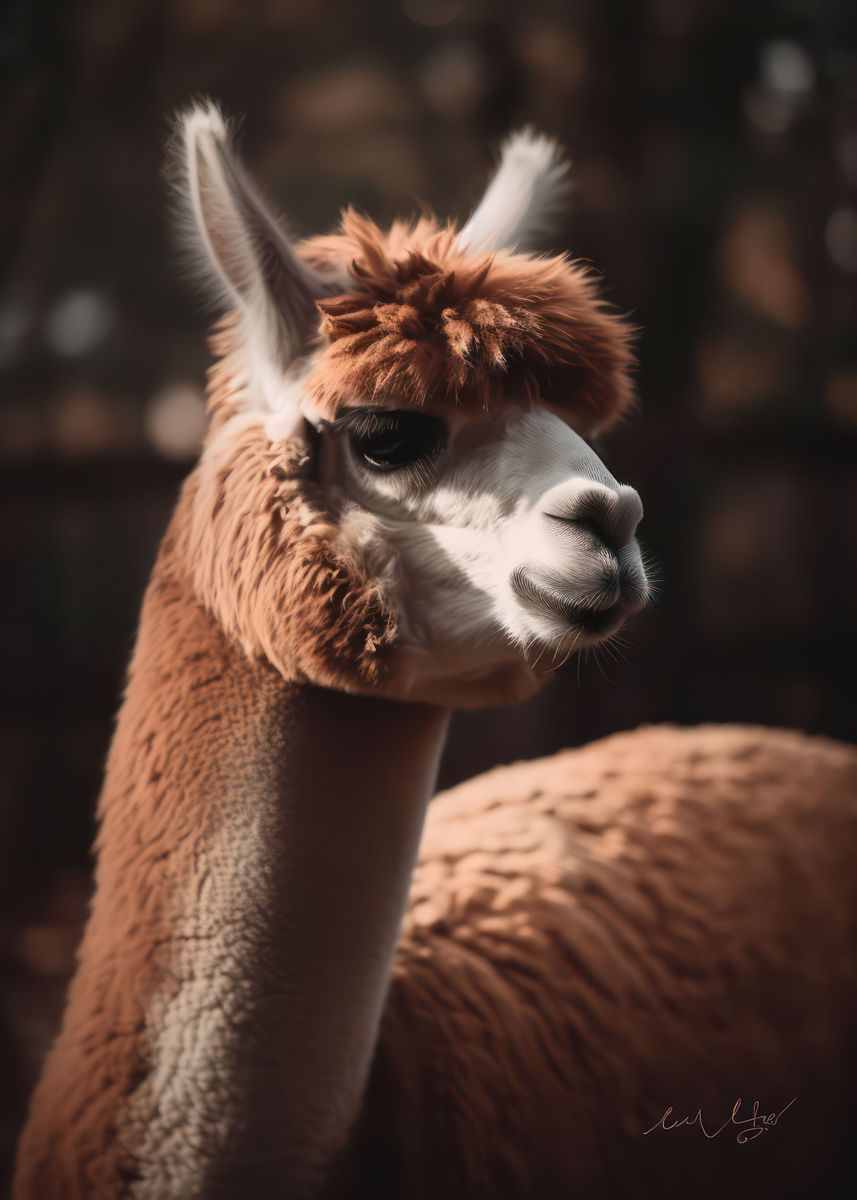 'Friendly alpaca' Poster, picture, metal print, paint by Zooscape ...