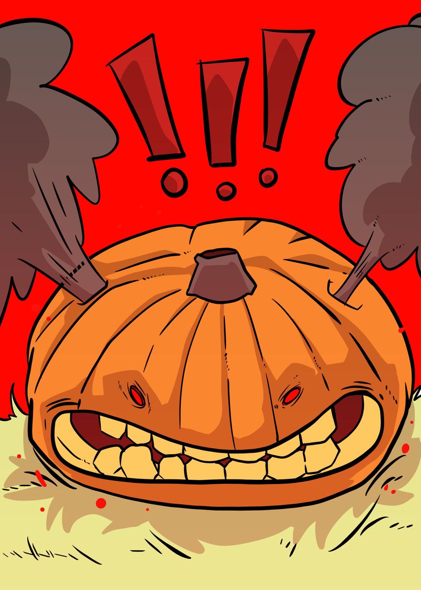 'angry pumpkin' Poster, picture, metal print, paint by hafis ardiansyah ...