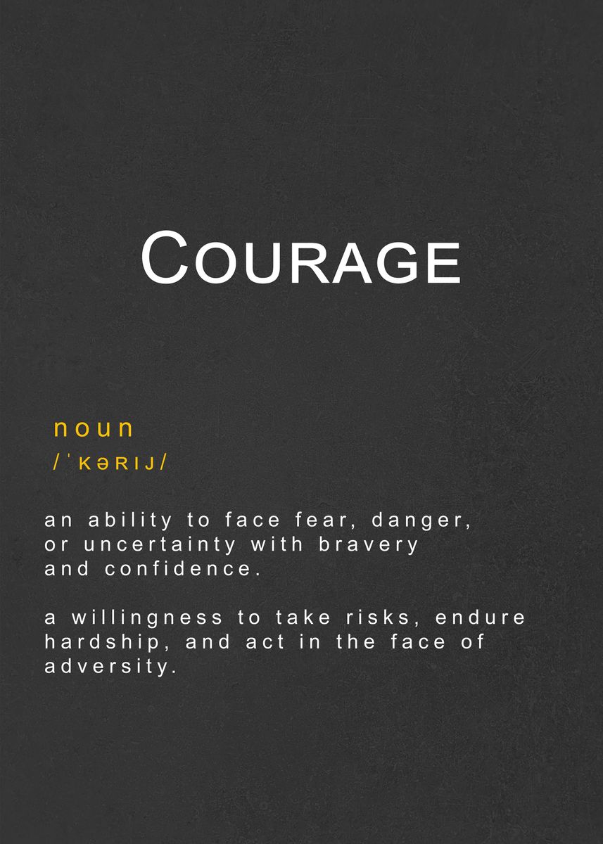 'Motivational Courage' Poster, picture, metal print, paint by ...