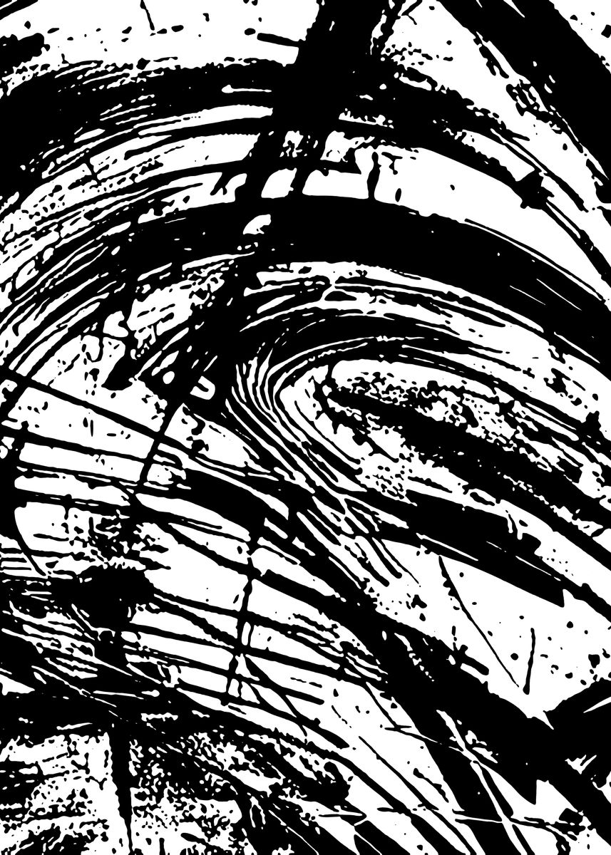 'Black and White Abstract ' Poster by Art popop | Displate