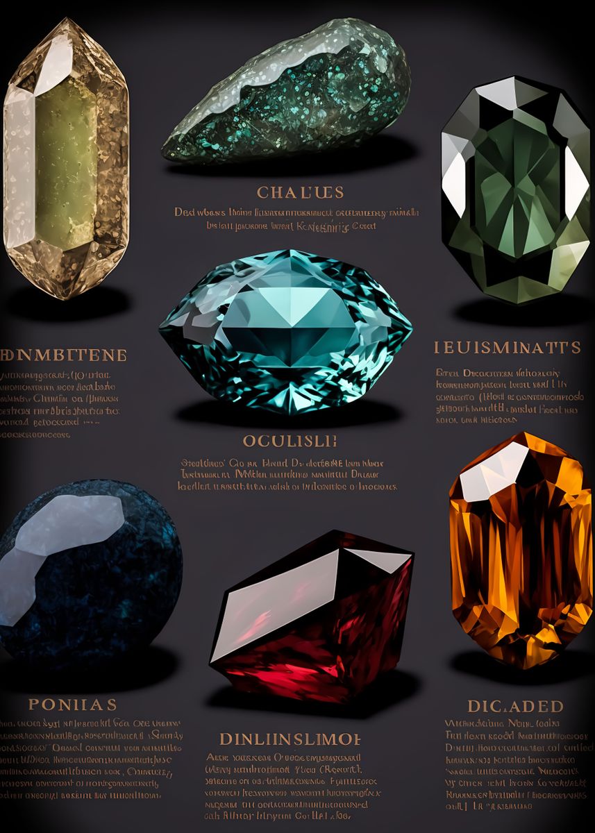 'gemstone' Poster, picture, metal print, paint by Isla Daven | Displate