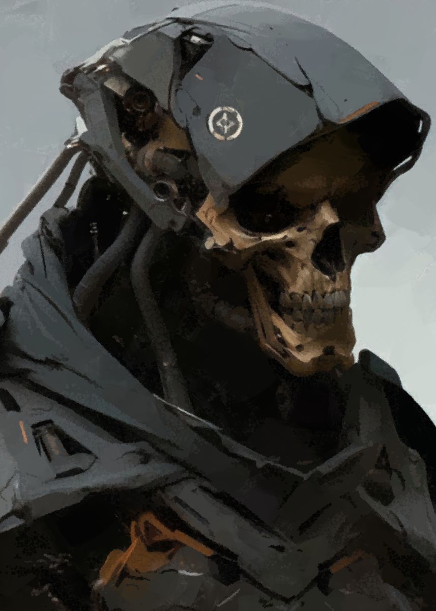 'Cyber skeleton' Poster, picture, metal print, paint by Evgenuy ...