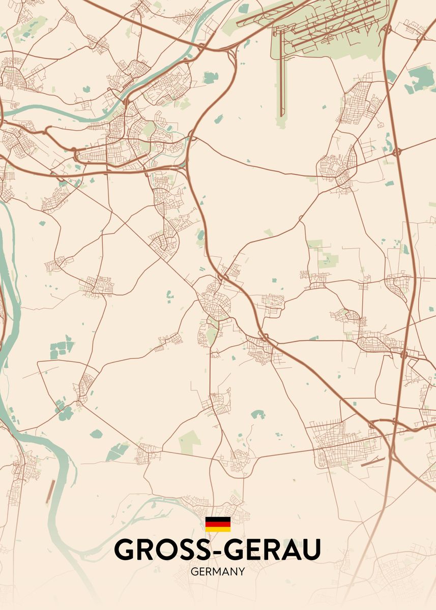 'Gross Gerau DE' Poster, picture, metal print, paint by IMR Designs ...