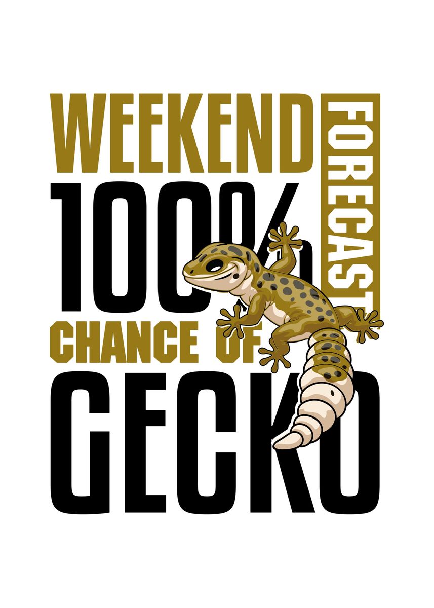 'Gecko' Poster, picture, metal print, paint by Sebastian Wünsche | Displate