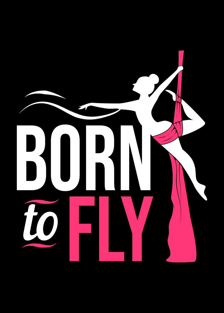 'Born To Fly Aerialist' Poster, picture, metal print, paint by FunnyGifts | Displate