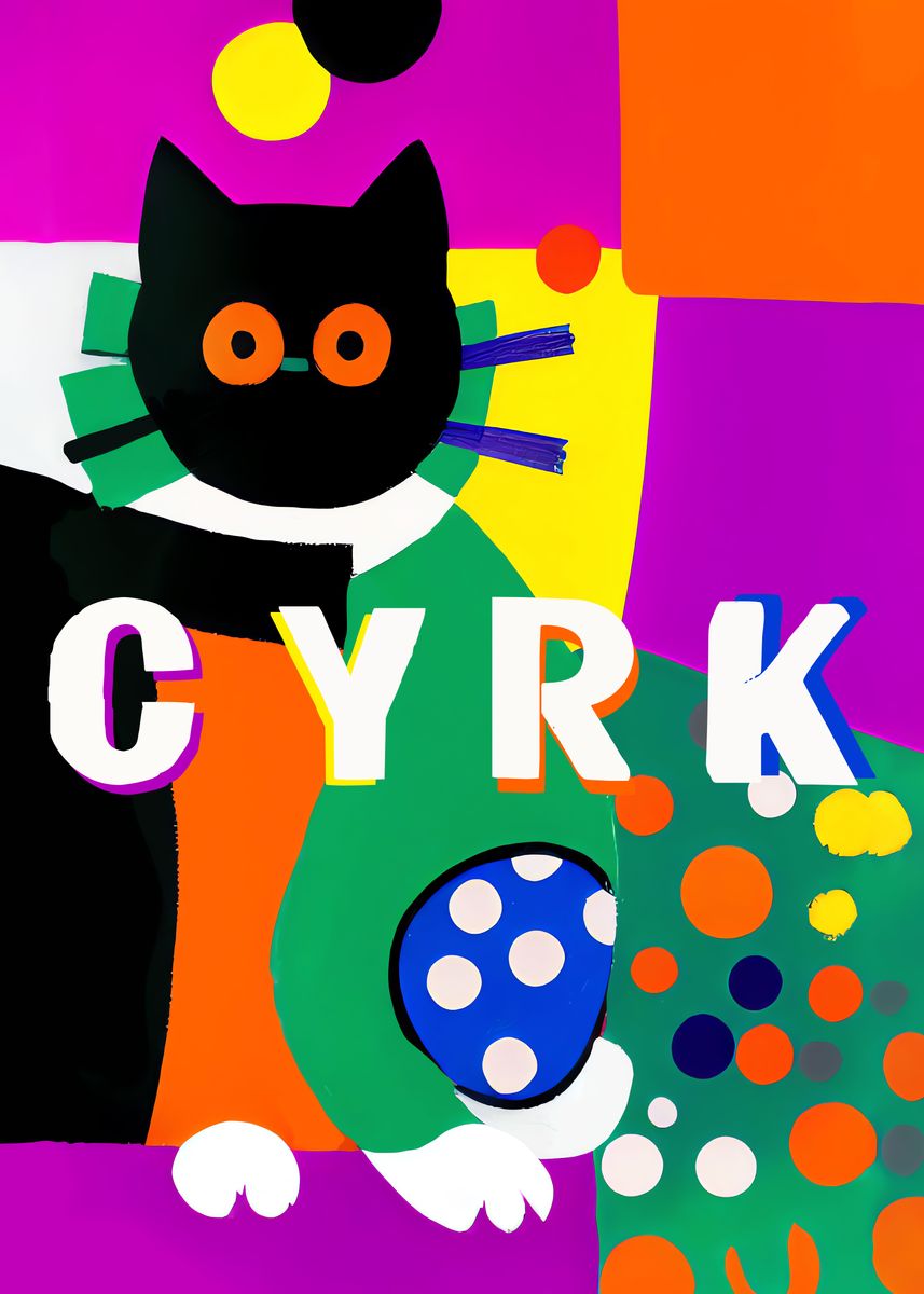 'Polish Circus Cyrk' Poster, picture, metal print, paint by ...