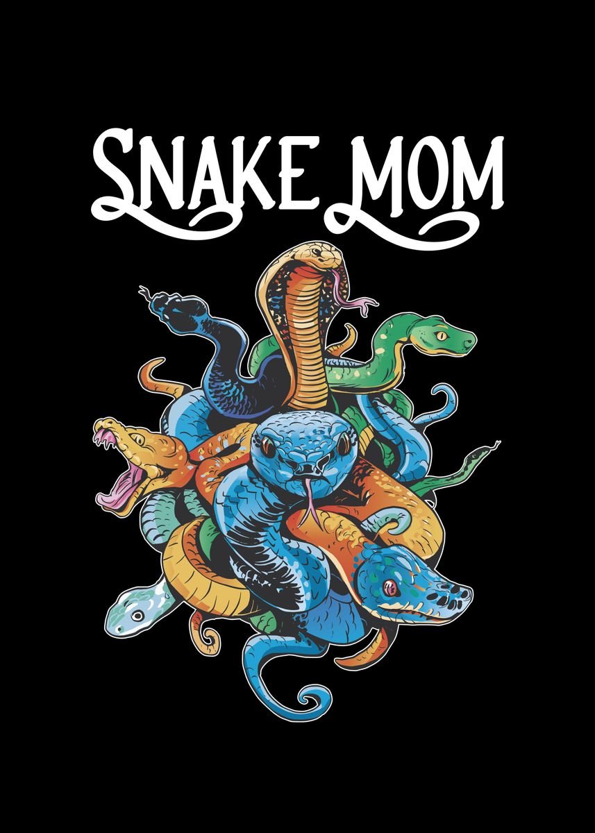 'Snake Mom' Poster by Steven Zimmer | Displate