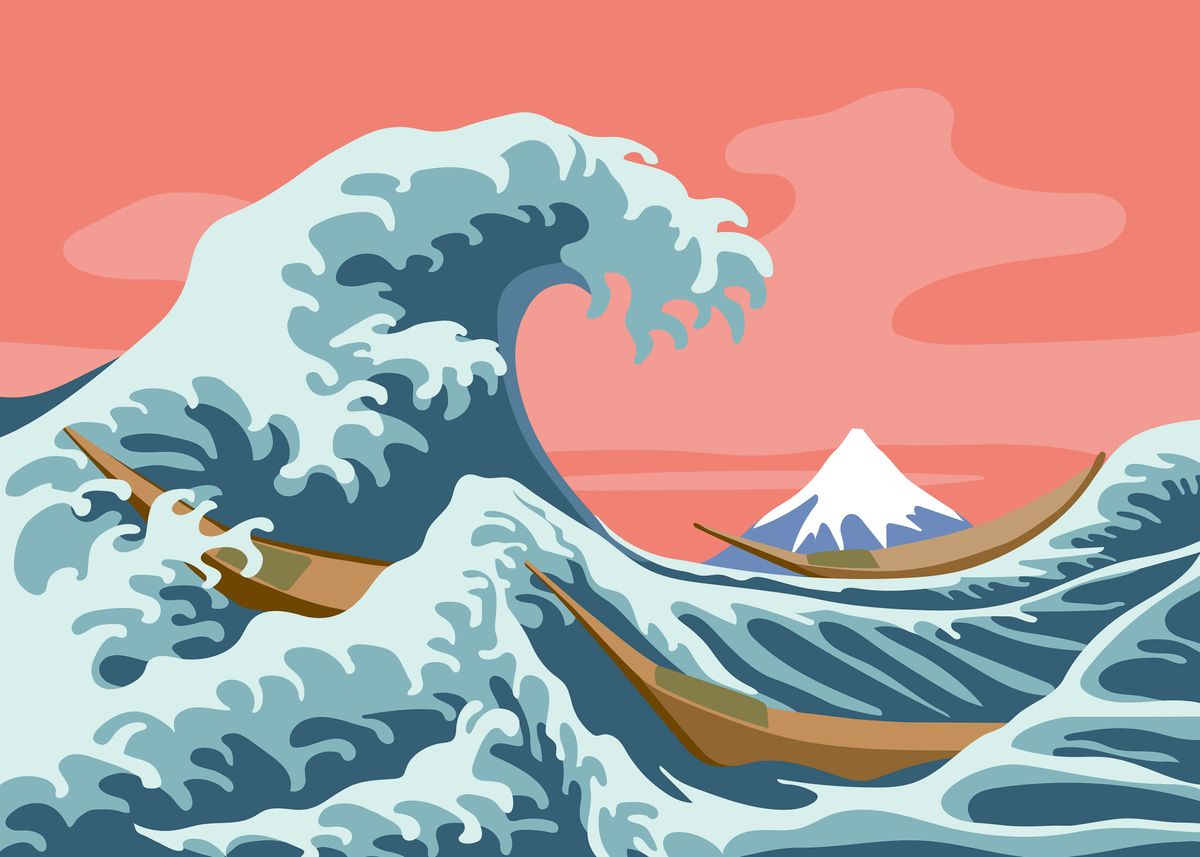 'The Great Wave Of Japan' Poster by Space Nature | Displate