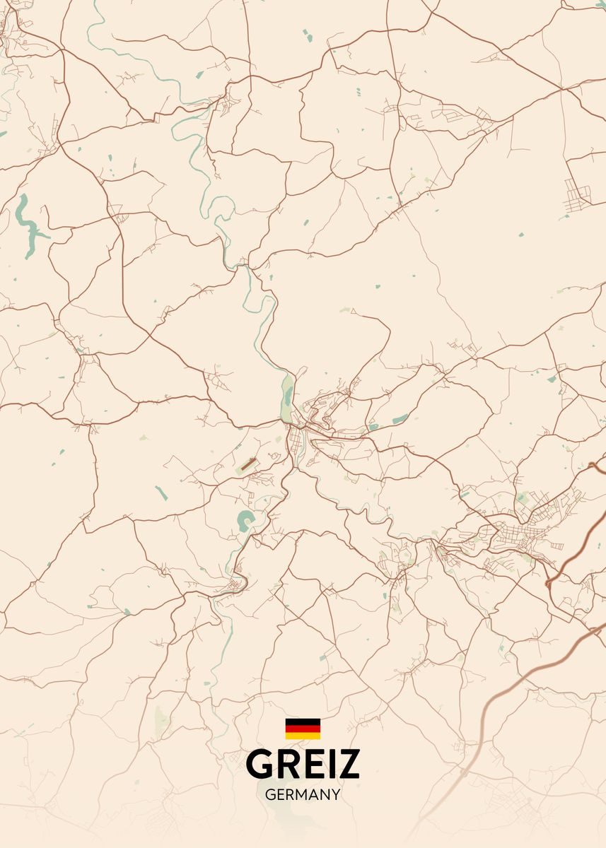 'Greiz DE' Poster, picture, metal print, paint by IMR Designs | Displate