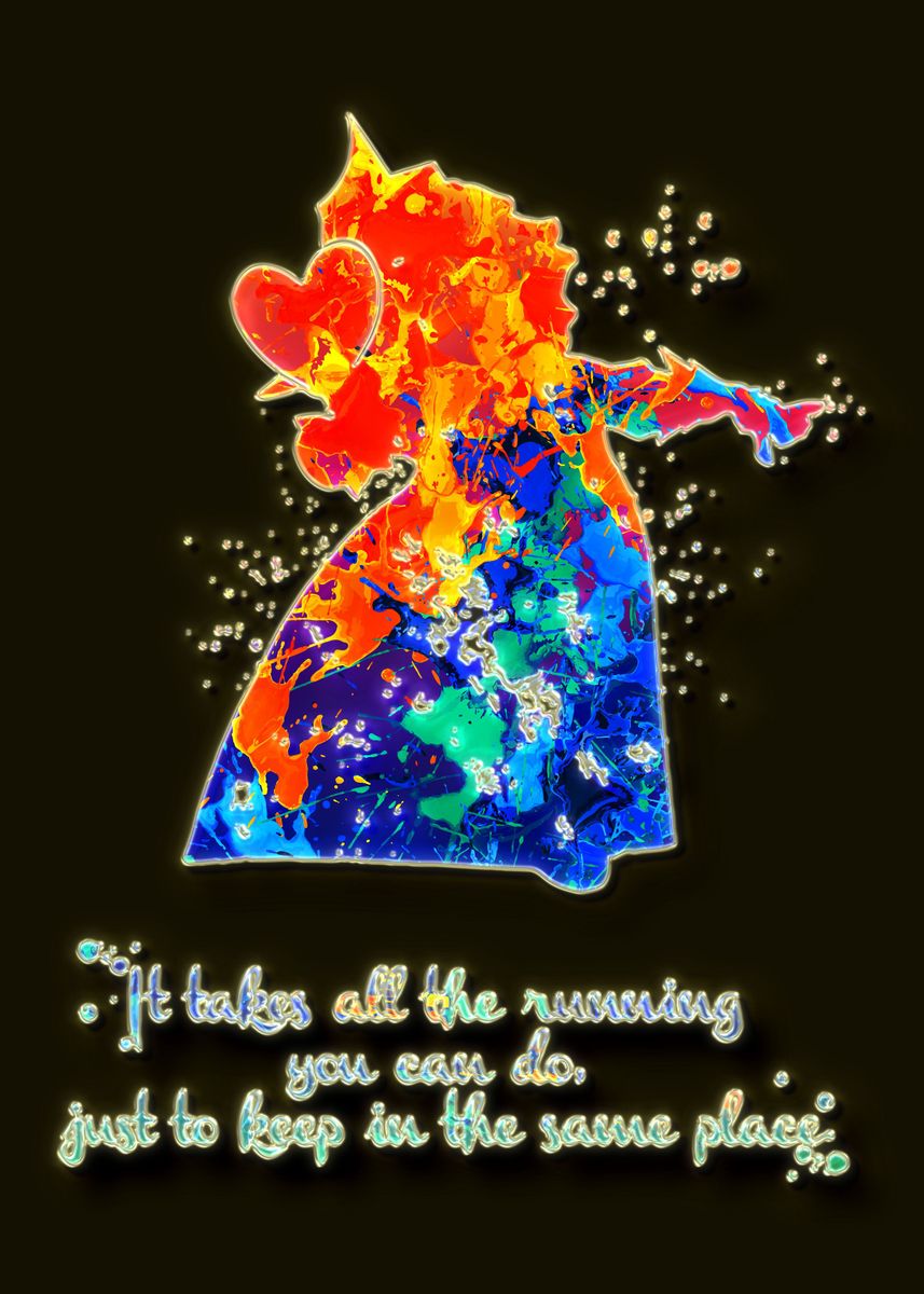 'Alice Red Queen' Poster, picture, metal print, paint by Denis Siggers ...