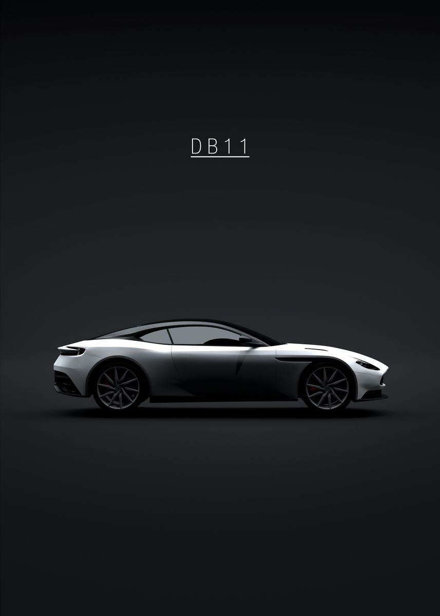 '2020 AM DB11 White' Poster, picture, metal print, paint by 21 MXM ...