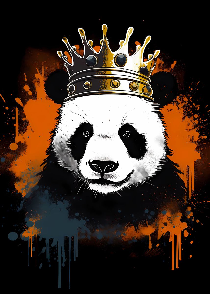 'Panda With Crown' Poster by FavoritePlates | Displate