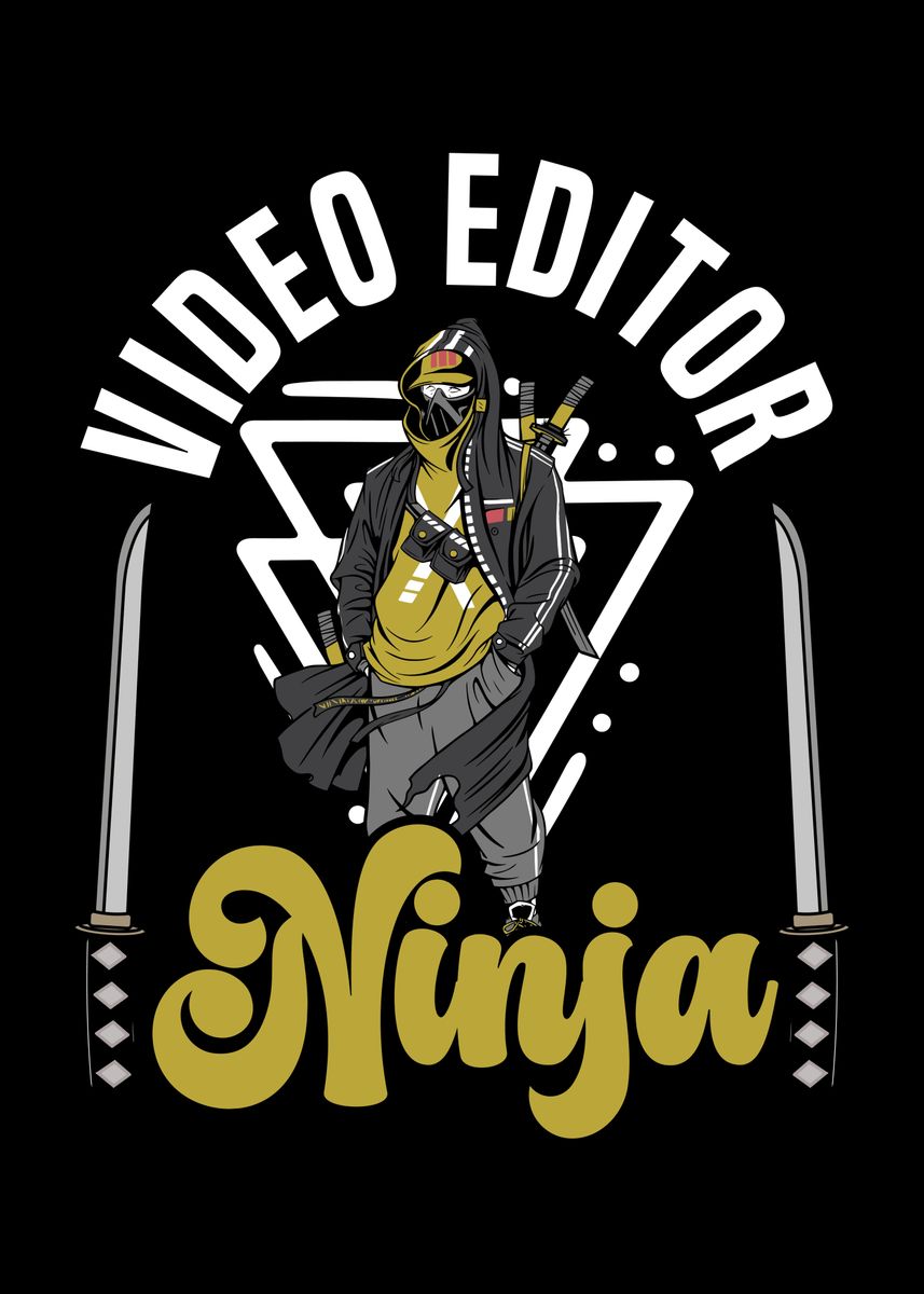 'Video Editor Video Editing' Poster, picture, metal print, paint by NAO ...