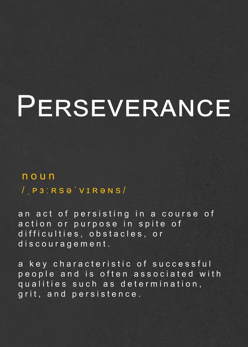 'Motivational Perseverance' Poster, picture, metal print, paint by ...