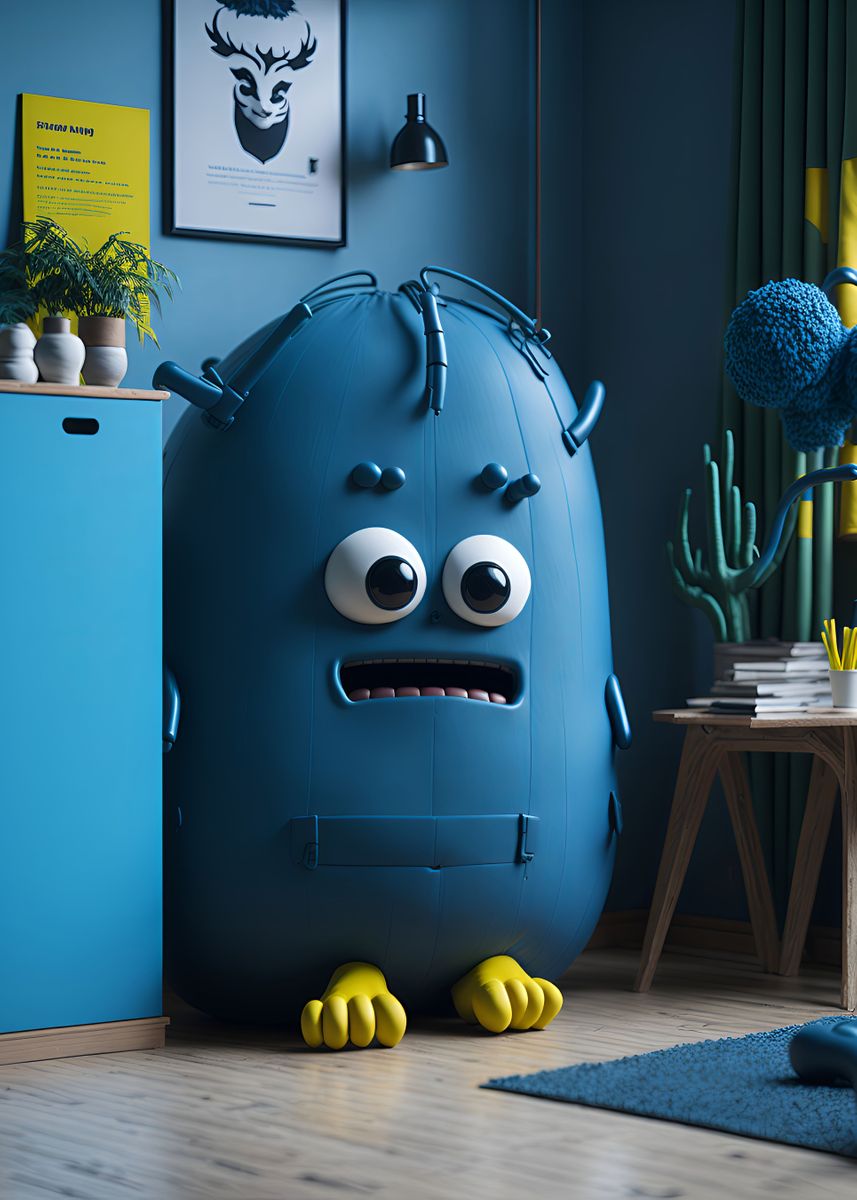 'Funny and kind mascot' Poster, picture, metal print, paint by NAMA ...